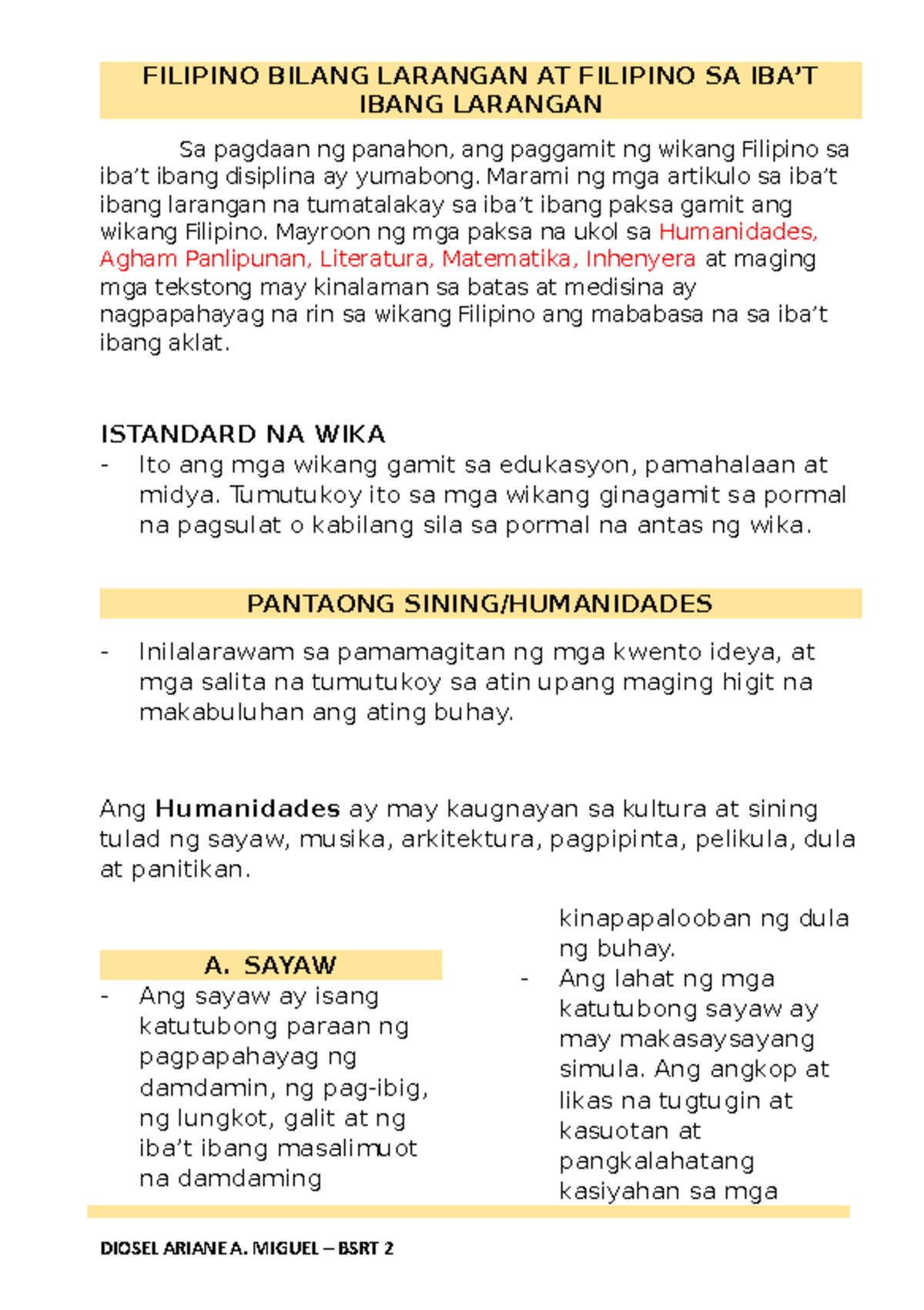 FIL Midterm - FILDIS: Pagsusuri sa Filipino sa Iba’t Ibang Larangan ...