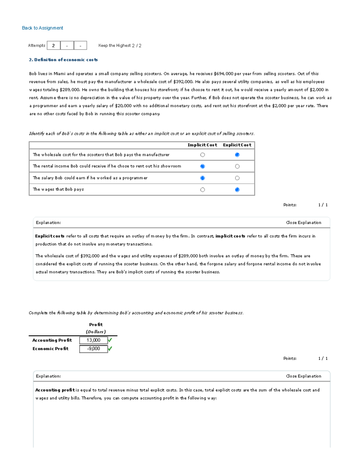 Economic Costs Explained: Explicit vs Implicit Costs - Assignment 5.2 - Studocu