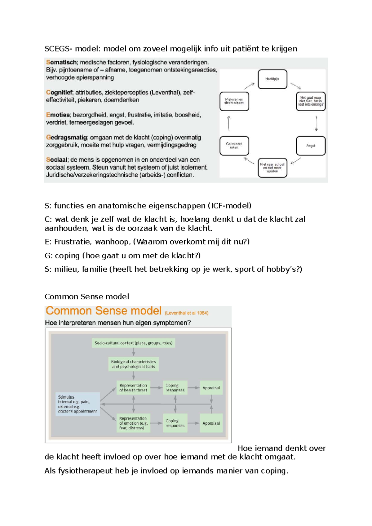 GC Colleges & Study Tasks Block 2: Patient Info & Coping Models ...