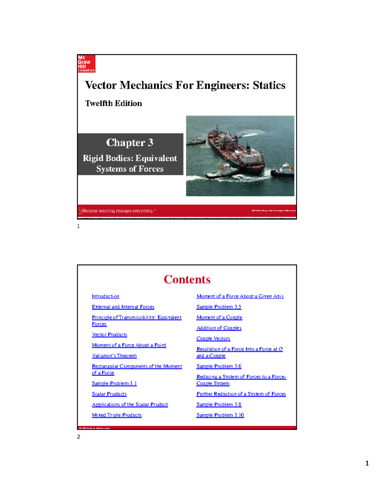 Vector Mechanics for Engineers: Statics (12th Ed) - Ch 3 Rigid Bodies ...