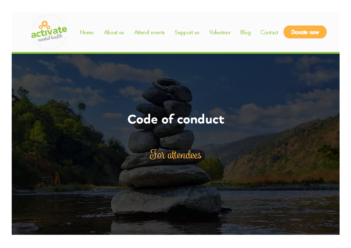 Code of Conduct for AMH Events: Guidelines for Attendees - Studocu