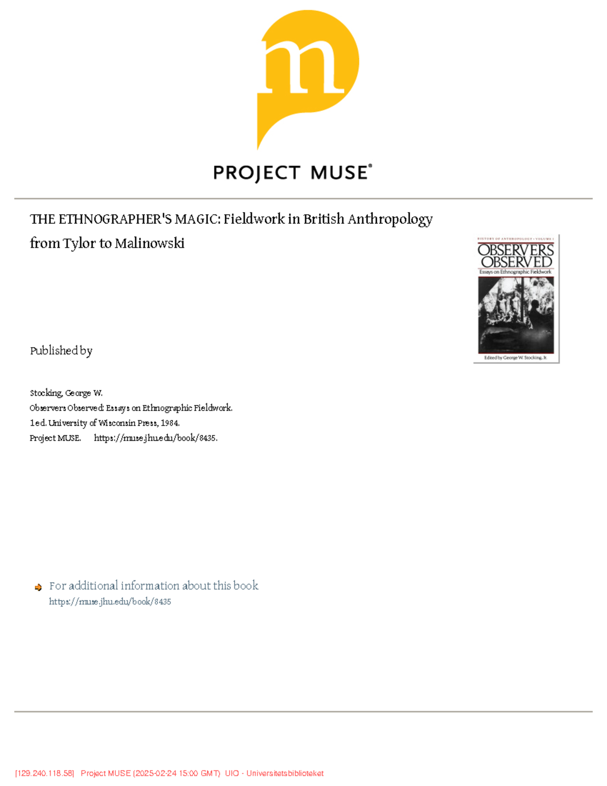 Malinowski's Kula Expedition: An Ethnographic Analysis of Fieldwork ...