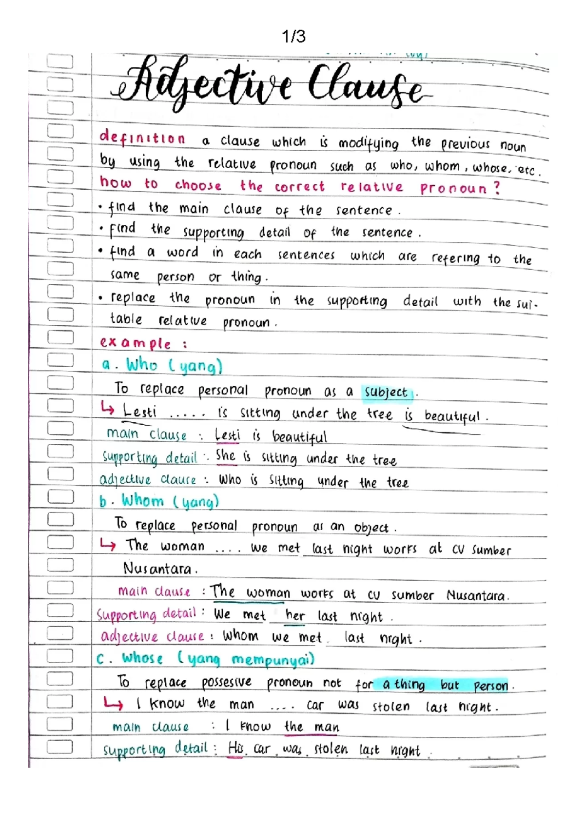 Adjective Clauses: Definition and Examples Explained - Studocu