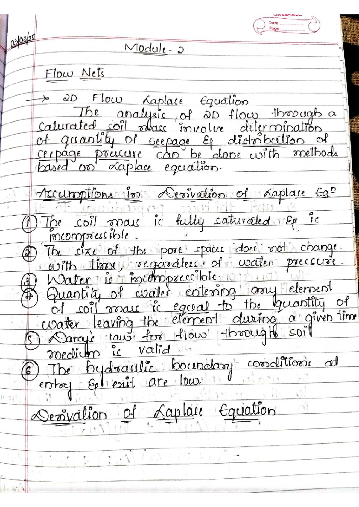 Applied GT 2 - Flow Nets and Laplace Equation in Soil Analysis - Studocu