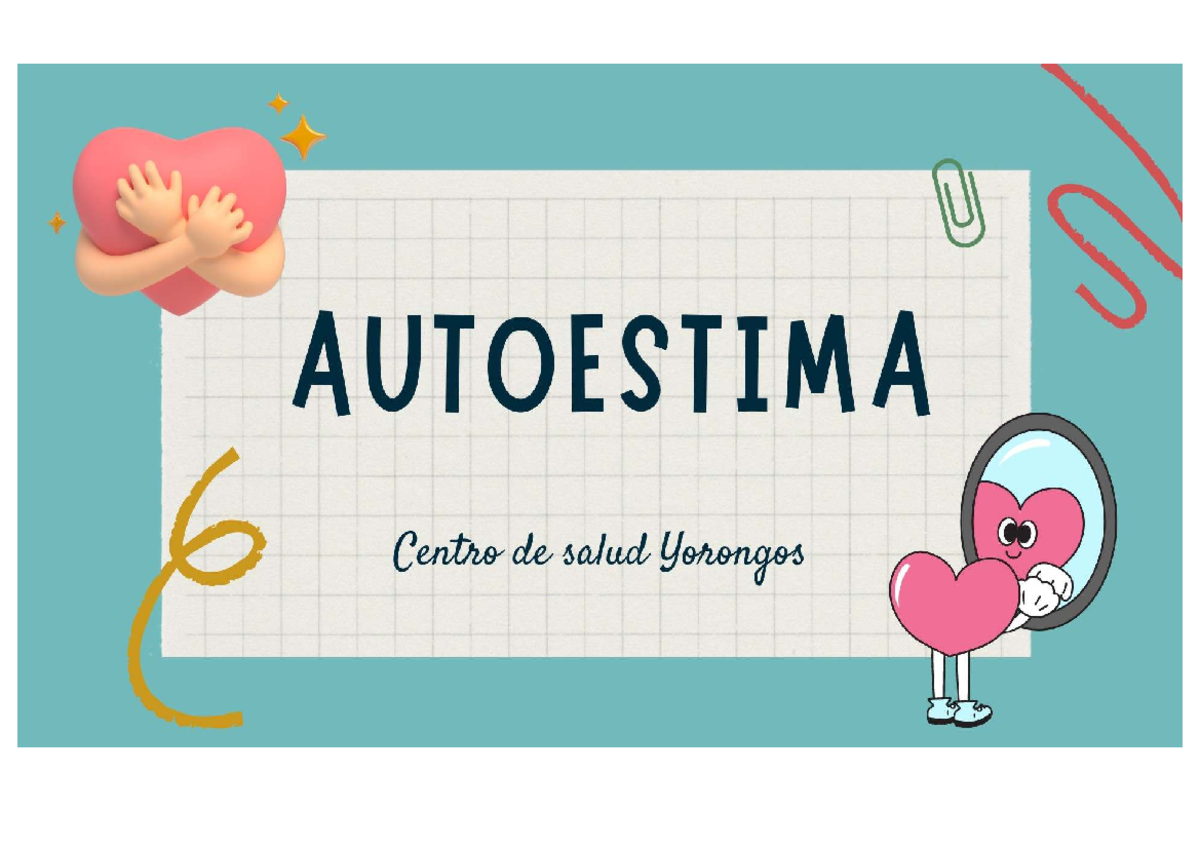 CC AUTOESTIMA: Apuntes sobre la Autoestima y Autoevaluación - Studocu