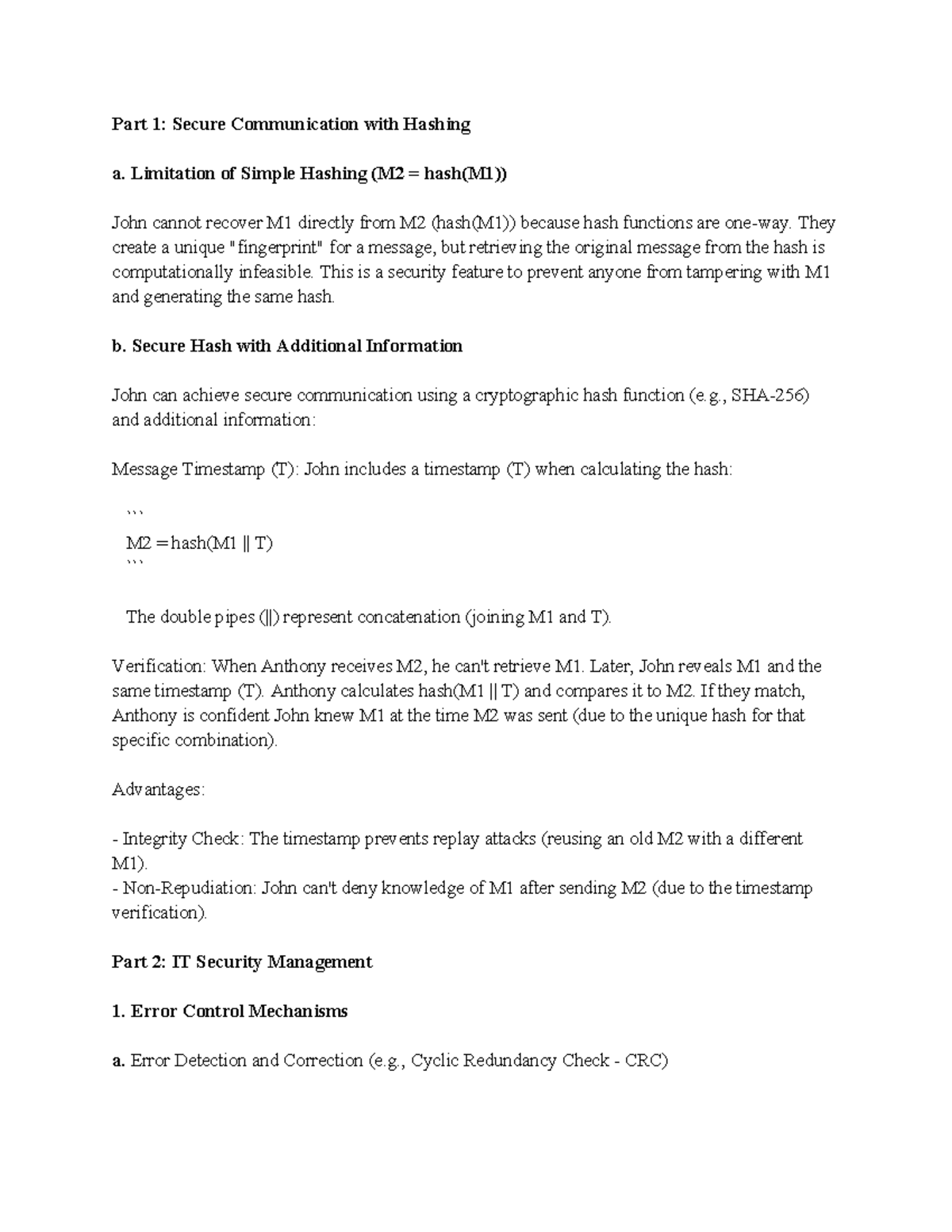 CS 2204 Learning Journal Unit 8 - Part 1: Secure Communication with ...