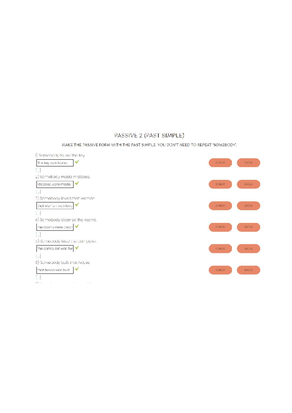 Passive Voice Exercises (PAST SIMPLE) - Class Assignments III - Studocu