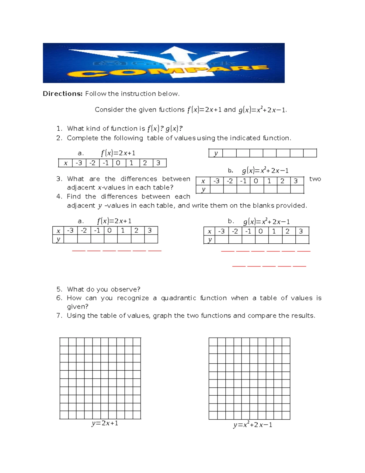 Lesson 1 Activity 10: Quadratic Functions and Their Forms - Studocu