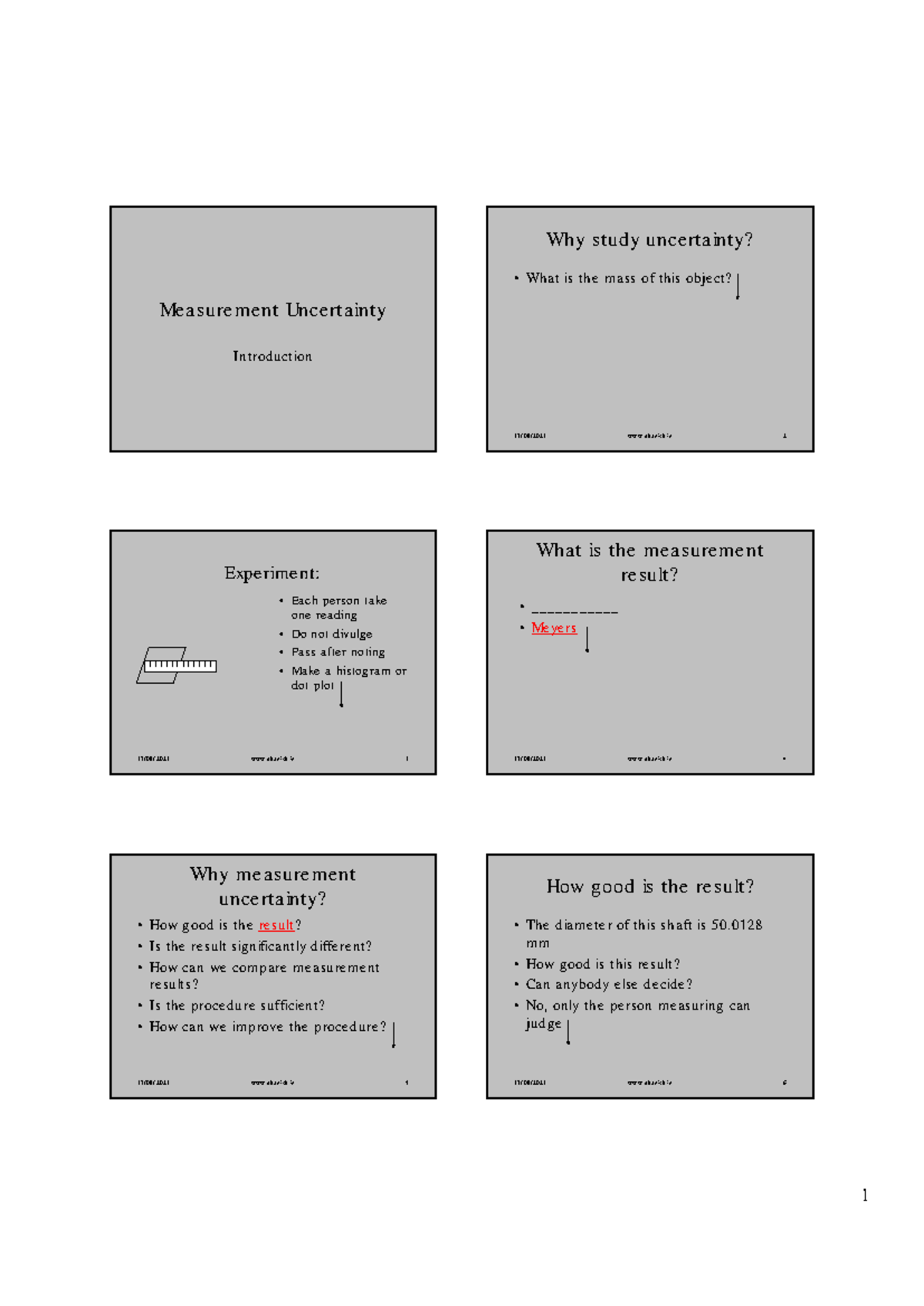 Measurement Uncertainty: An Introduction to Key Concepts - Studocu