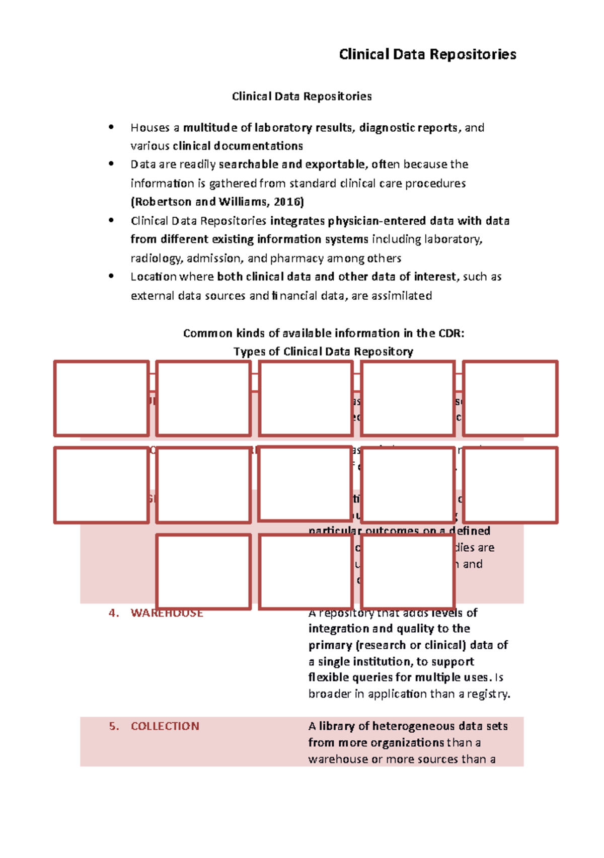 Clinical Data Repositories-Trans - Clinical Data Repositories Clinical ...