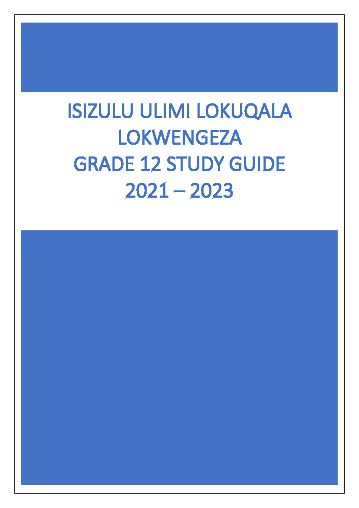 Grade 12 Isizulu Study Guide: Poetry, Themes & Analysis (2021-2023 ...