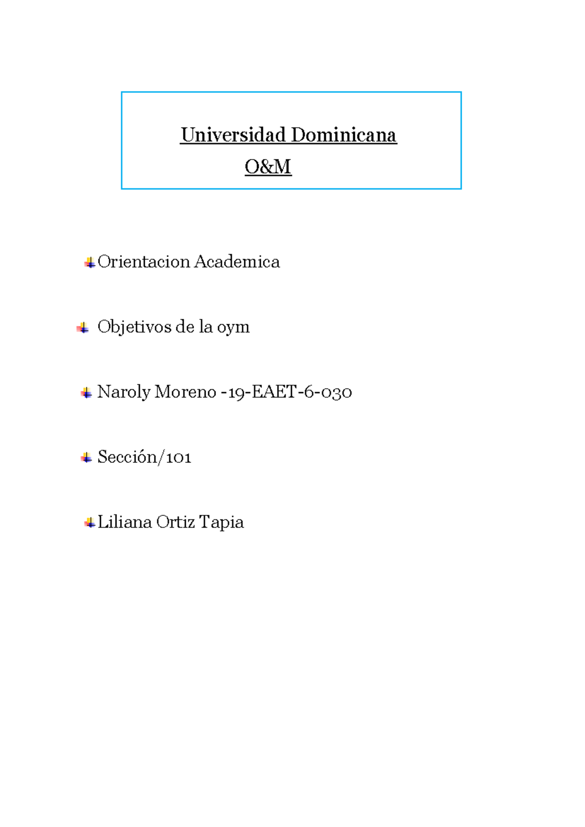 Objetivos y Definiciones de la OYM - 19-EAET-6 - Studocu