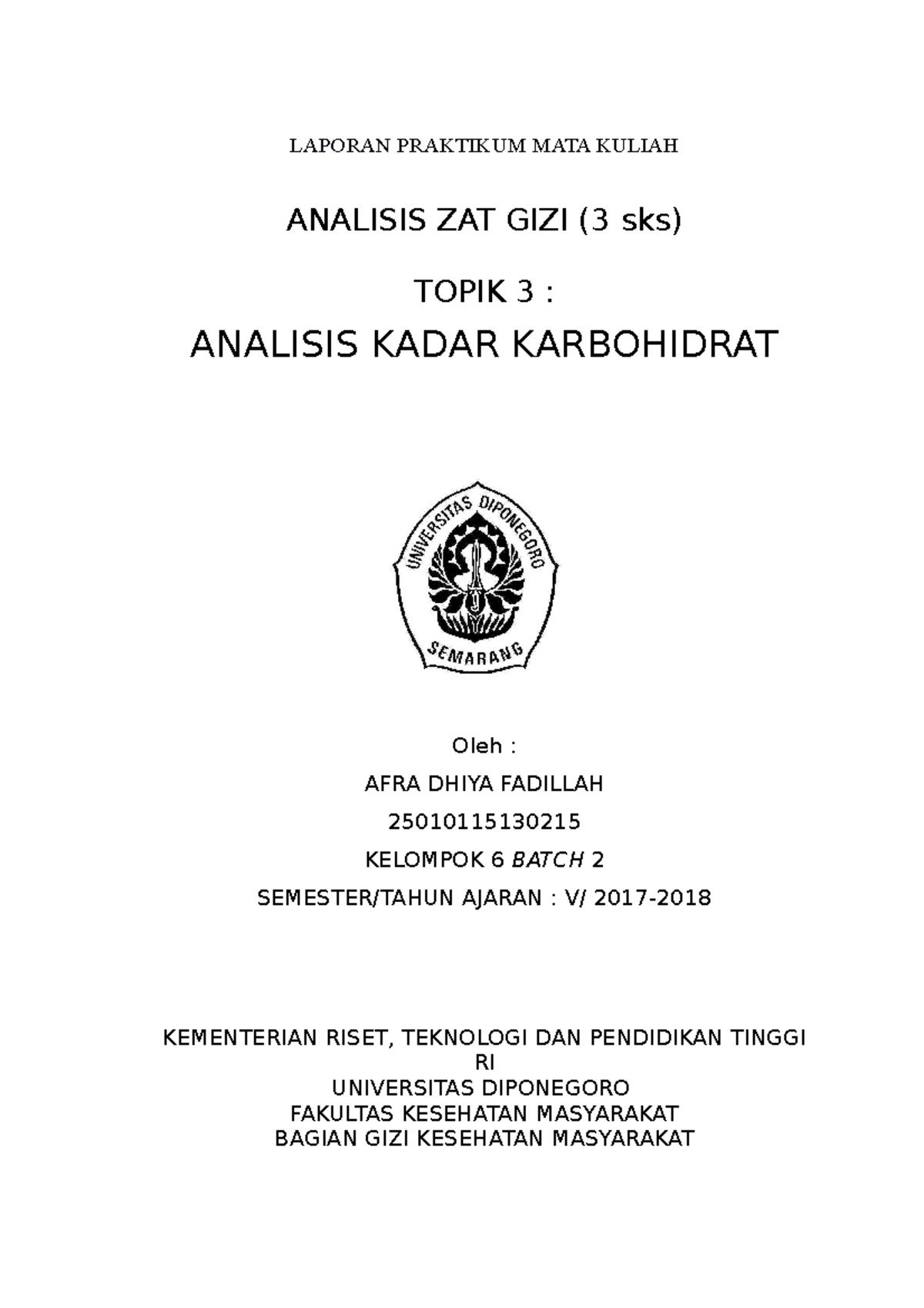 B2 Praktikum 3 Weighed Food Record dan Estimated Food Record - LAPORAN ...