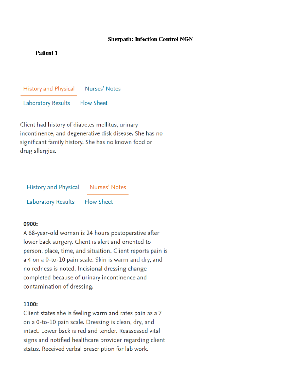 Infection NGN - Sherpath NGN - BSN225 - Sherpath: Infection Control NGN ...