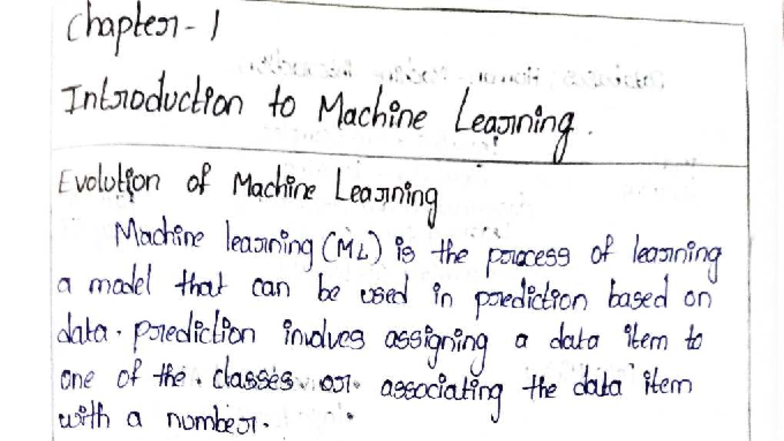 Iml Unit 1: Introduction to Machine Learning Concepts and Techniques ...
