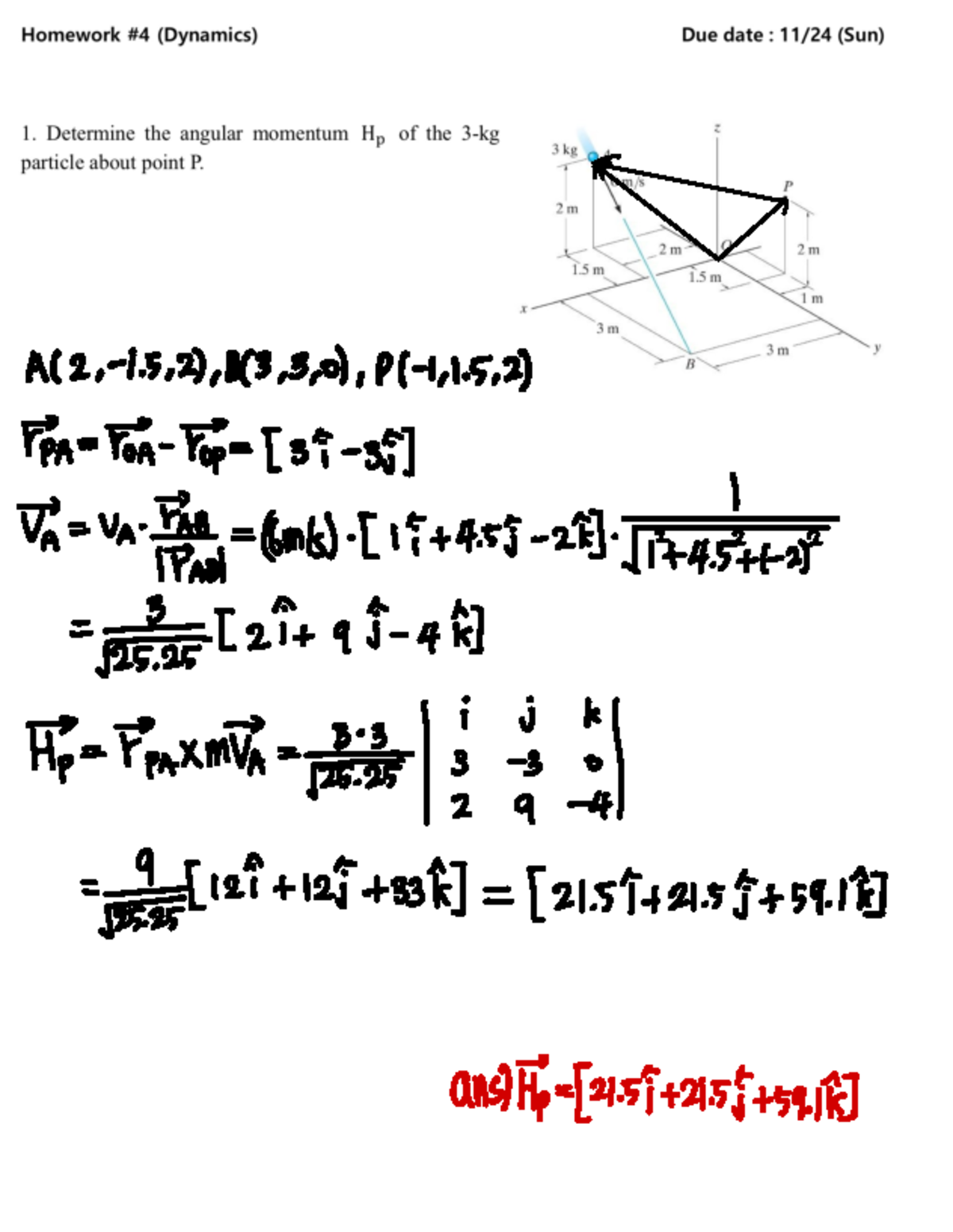 Dynamics HW #4 Solutions and Calculations - Studocu