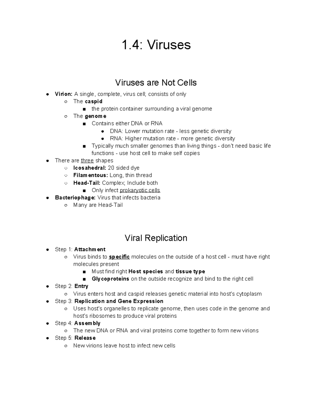 1.4: Viral Structure and Replication - Insights on Viruses and ...