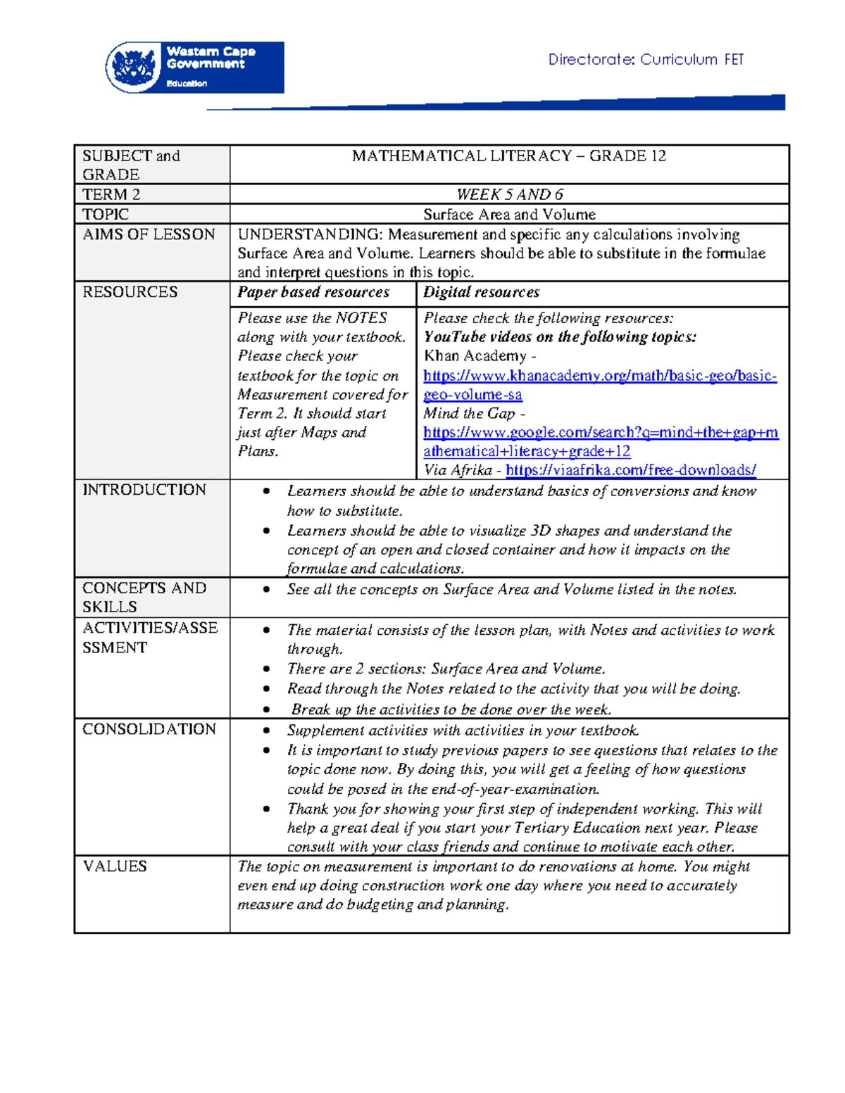Mathematical Literacy: Inflation Learner Notes (Sample Exam) - Studocu