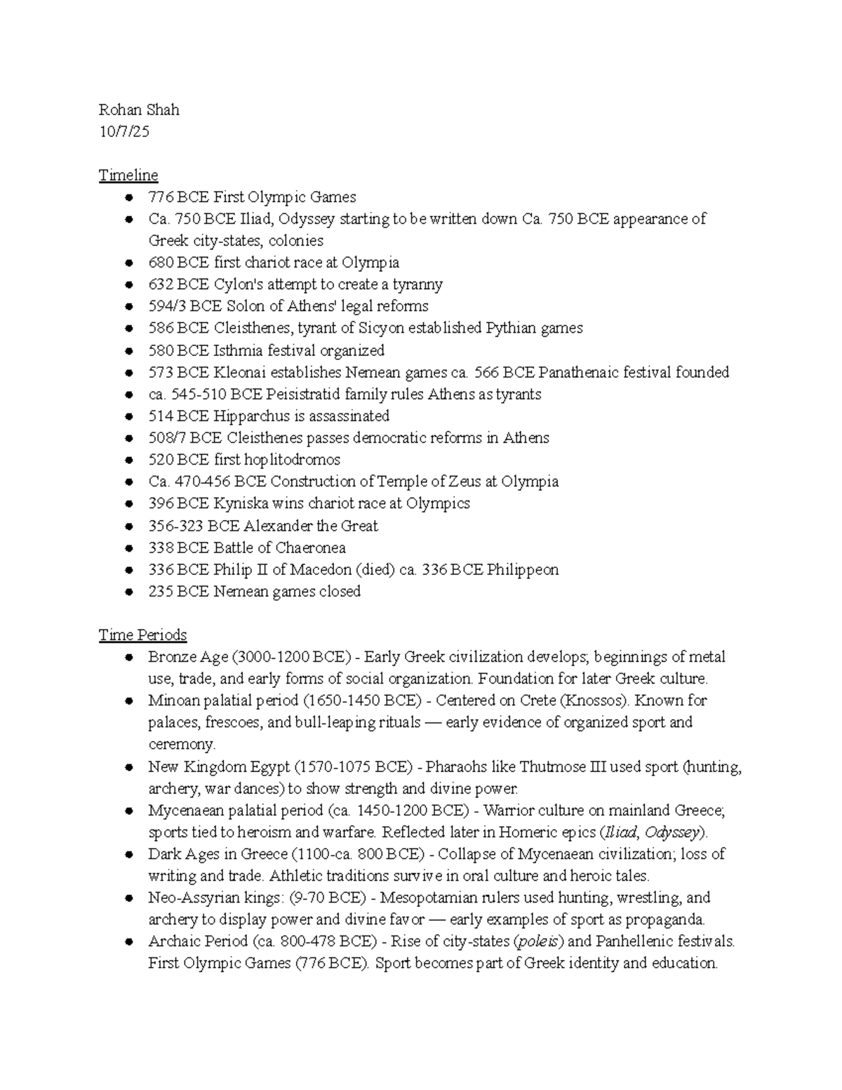 Ancient Greek Sports: Origins, Events, and Cultural Significance (HIST ...