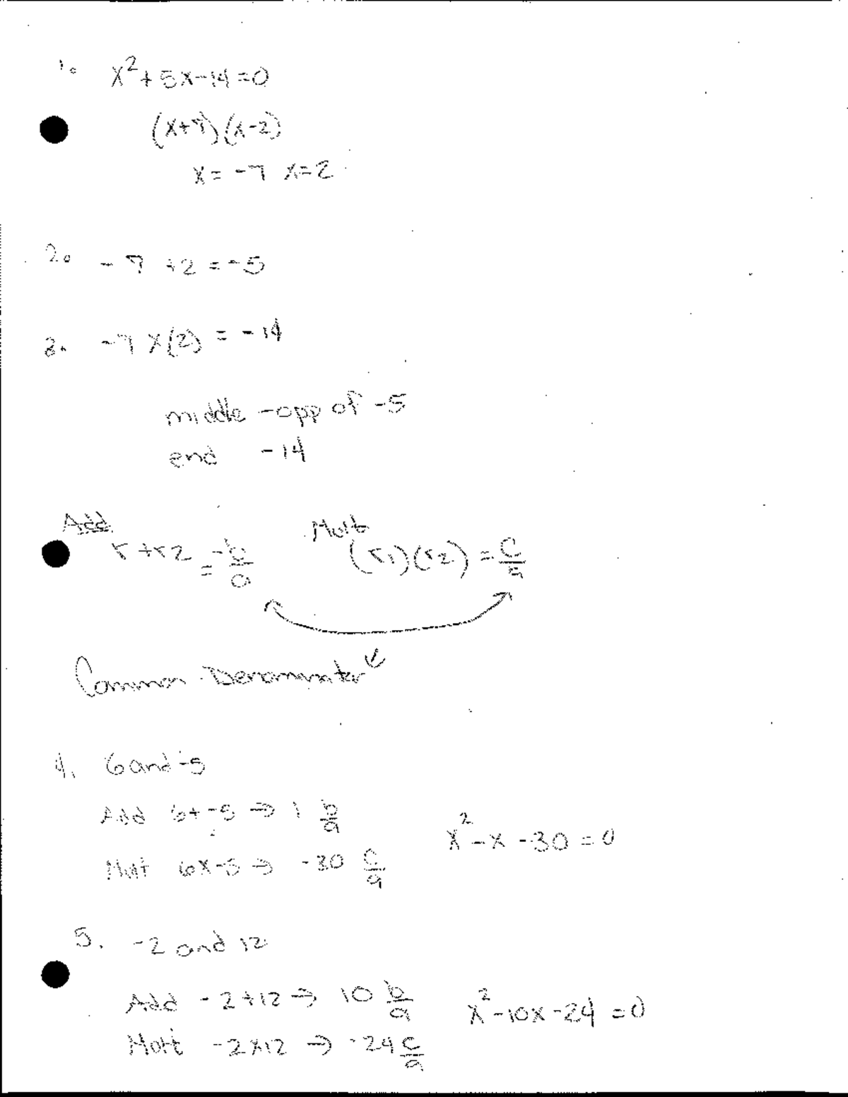 Sum & product - 10 X 20 7 3. X (2) THERE 14 middle of end Add Mult r ...