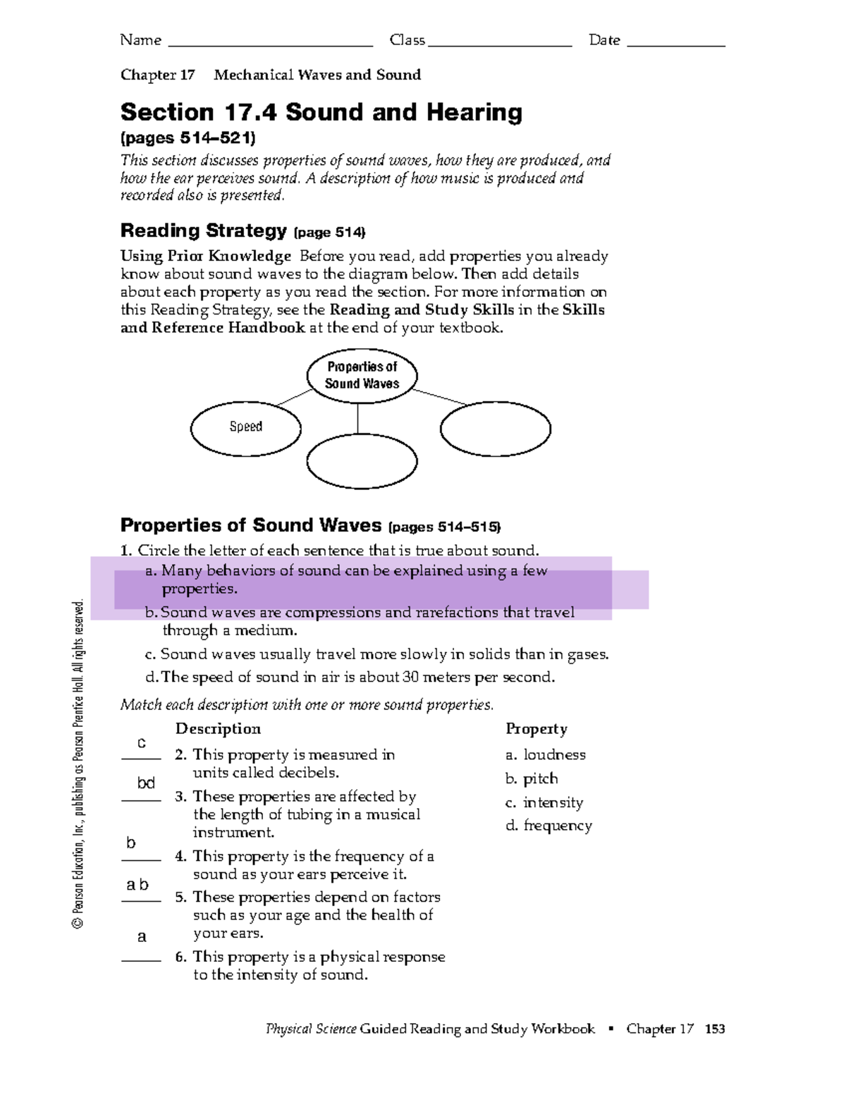 Ch 17.4 Mechanical Waves & Sound Guided Reading Notes - Studocu