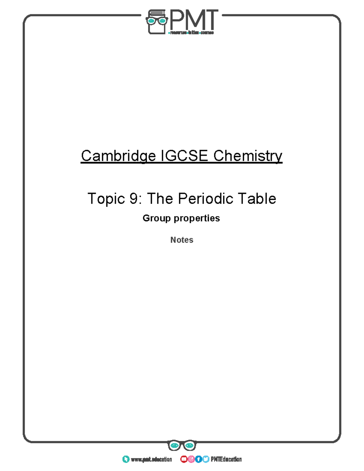 9.3. Group properties - Periodic tables important for learning ...