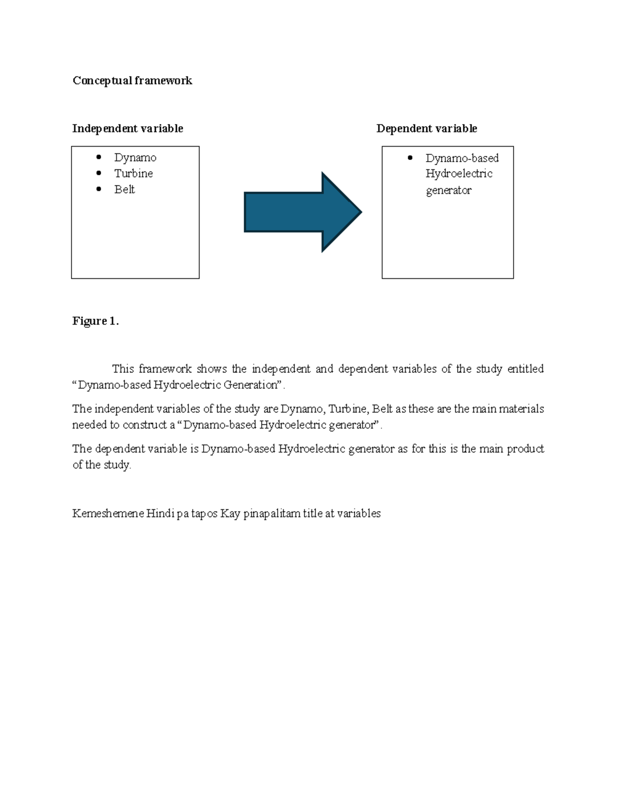 Maangas na conceptual framework 08-28-25 - Conceptual framework Independent variable Dependent ...