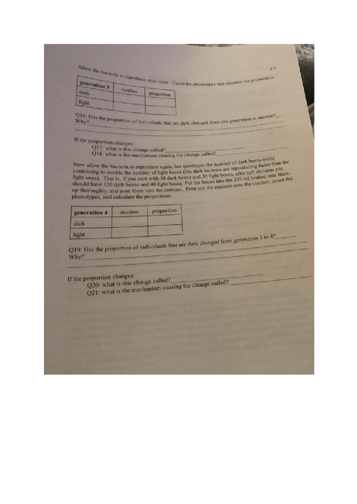 Lab 4: Genetics - Bio 201 Lab 5 Phenotype Analysis and Proportions ...