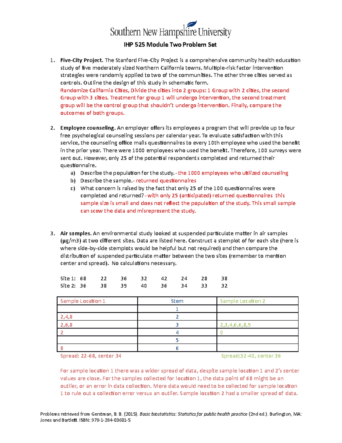 IHP 525 Module Two Problem Set: Analysis of Health Studies - Studocu