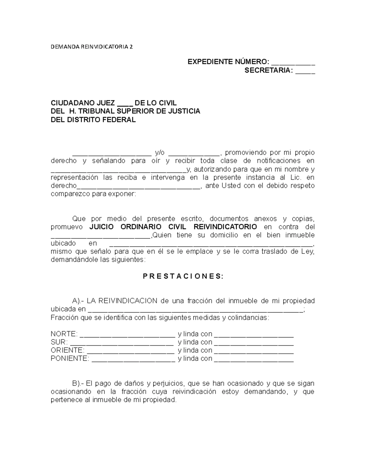 Modelo de Contestación a Demanda Mercantil - Expediente 33/ - Studocu