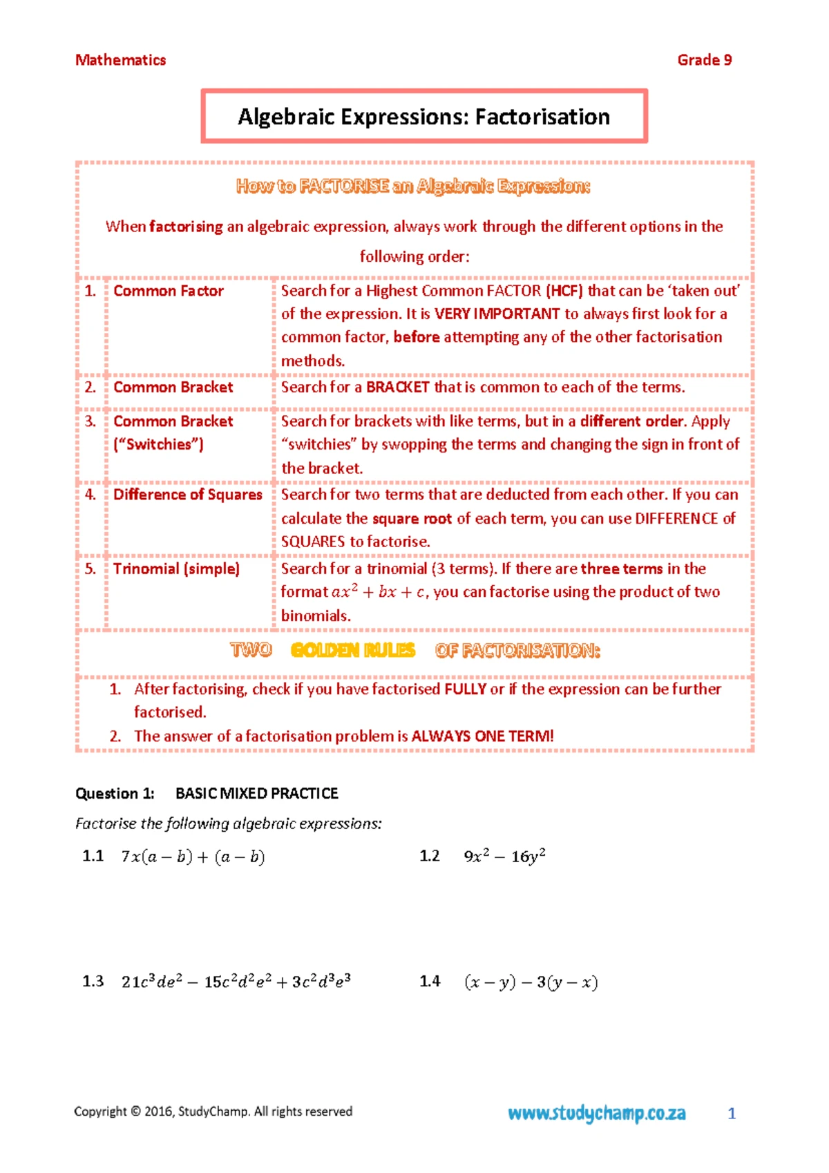 Mathematics Grade 8 - Term 2 Learner Book (CAPS) - Studocu