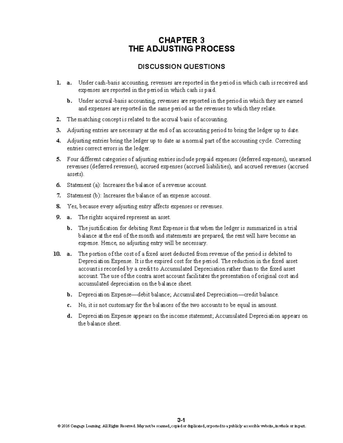 CHAPTER 3 The Adjusting Process: Discussion Questions & Practice ...