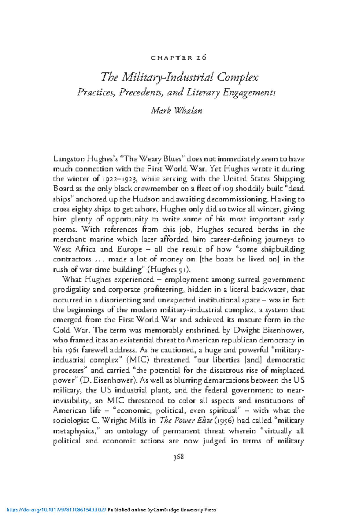 Analysis of the Military-Industrial Complex in Upton Sinclair's Works ...