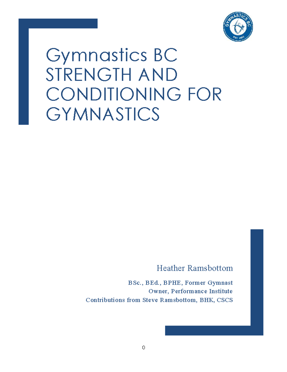 Strength and conditioning manual 2020 - Gymnastics BC STRENGTH AND ...