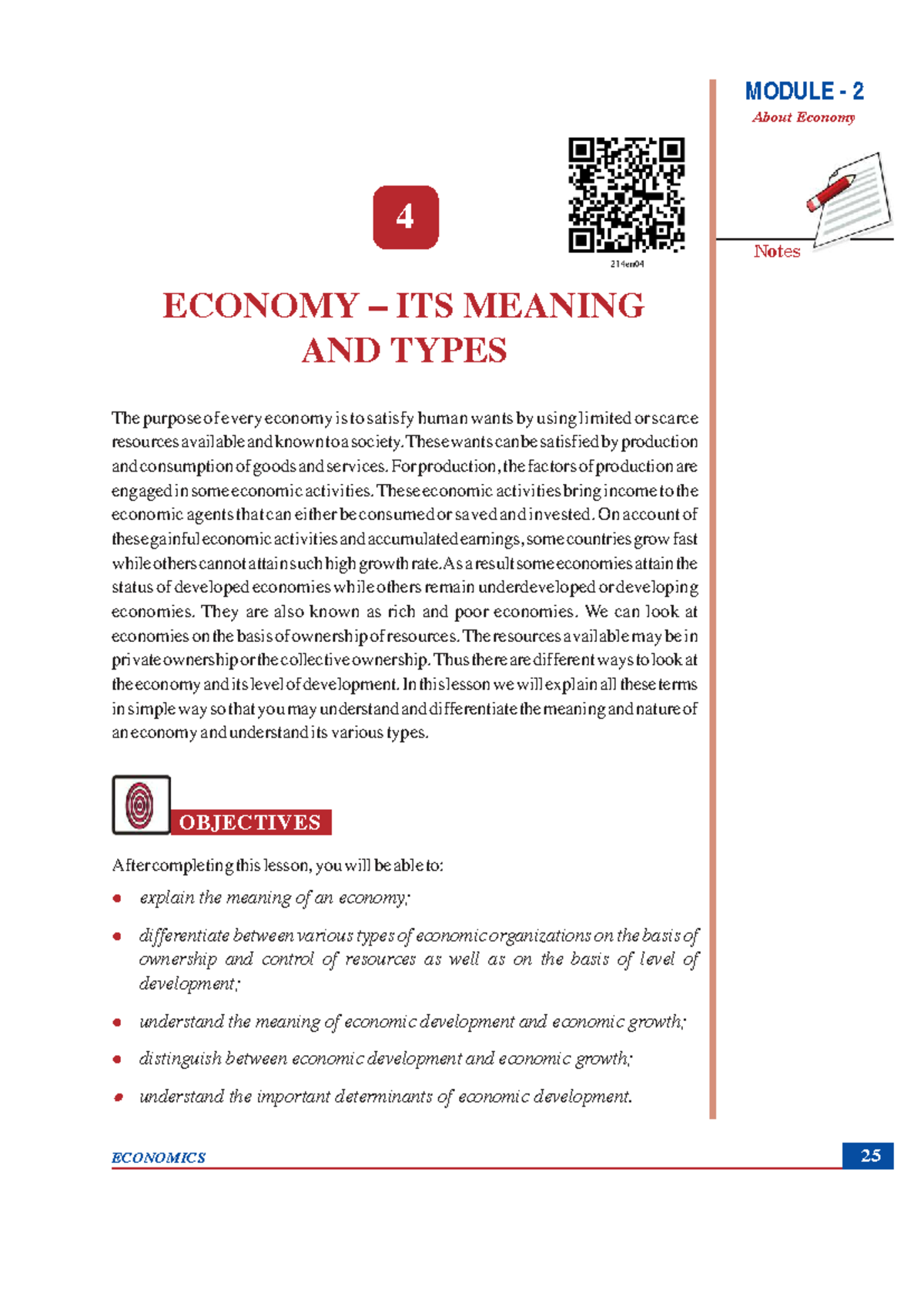 Chapter 4: Understanding Economy - Its Meaning and Types (ECON 25 ...