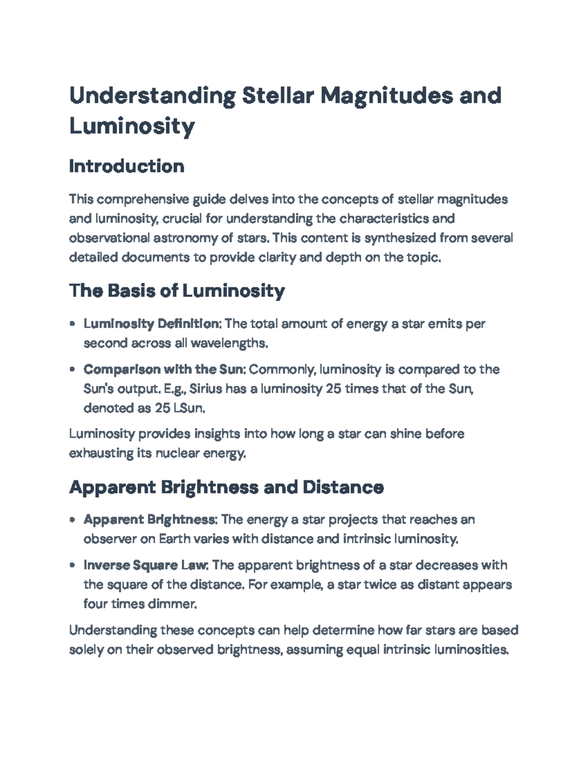 Understanding Stellar Magnitudes and Luminosity: An Astronomy Guide ...