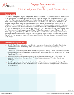 Active learning template: Pain assessment review module - Studocu
