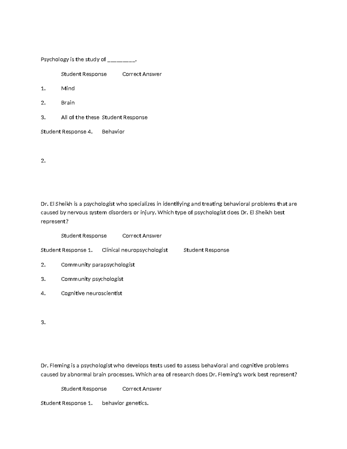 Psychology 101: Exam Study Guide on Key Concepts & Theories - Studocu