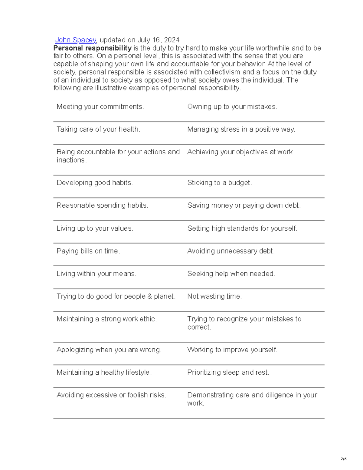 Exploring Personal Responsibility: A Multifaceted Worldview Analysis ...
