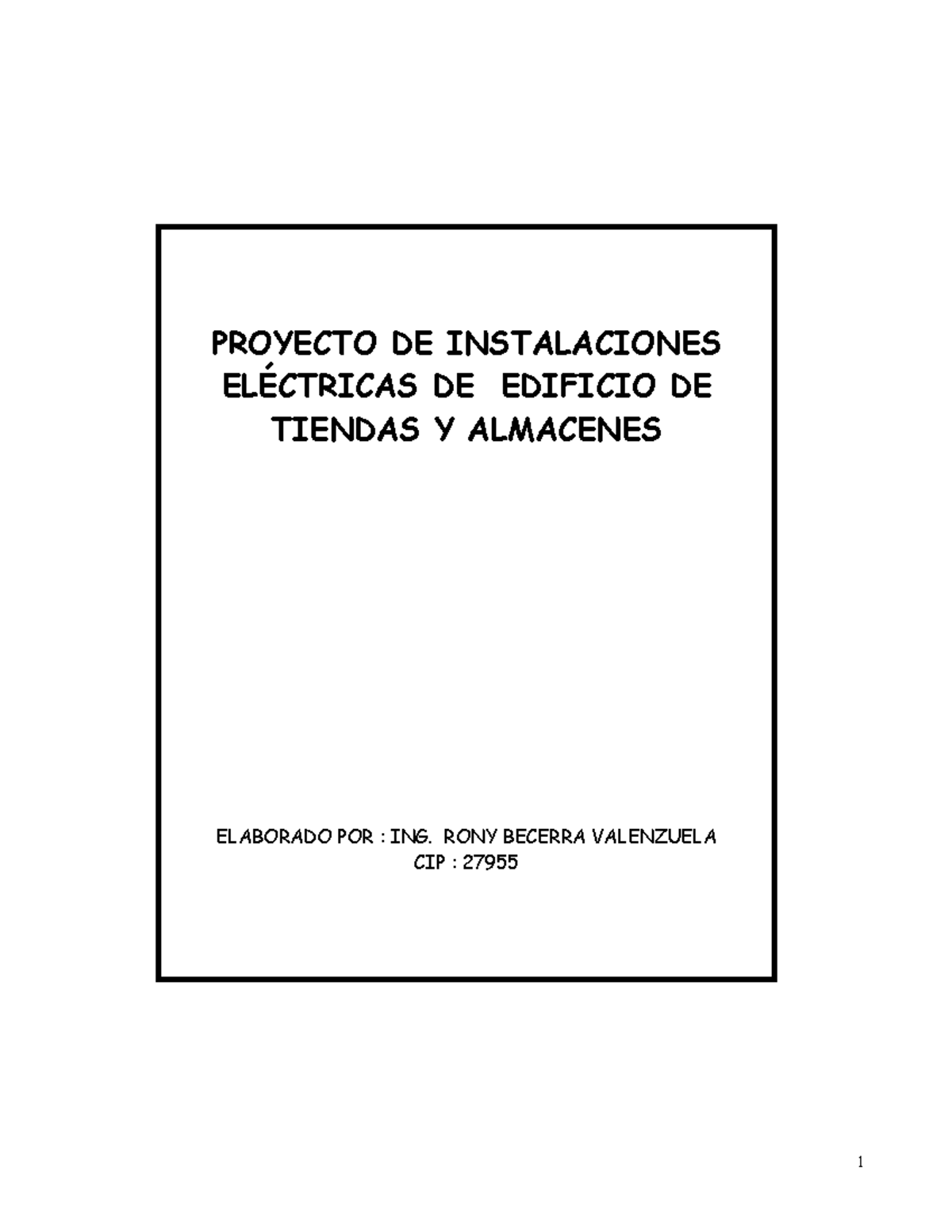 MD-IE- Proyecto de Instalaciones Eléctricas en Edificio de Almacenes - Studocu