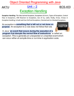 B.Tech CSE (2nd Year) - KCS 403 - AKTU - Studocu