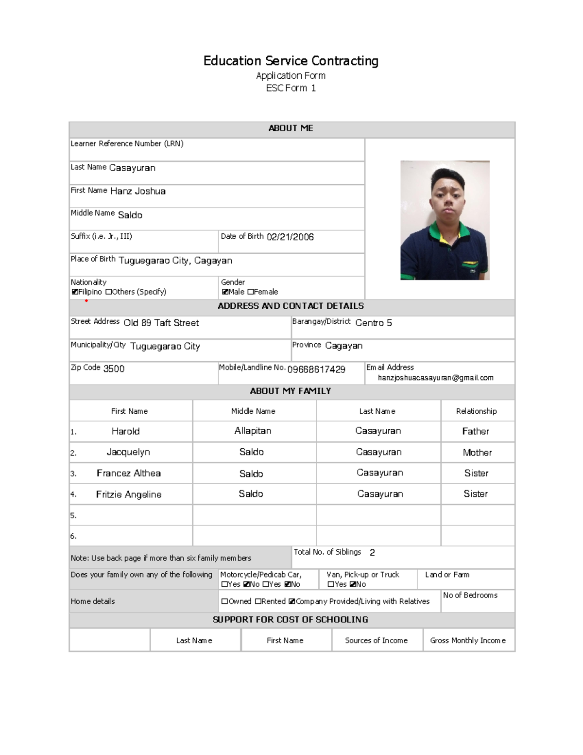 ESC-Application-Form - Education Service Contracting Application Form ...