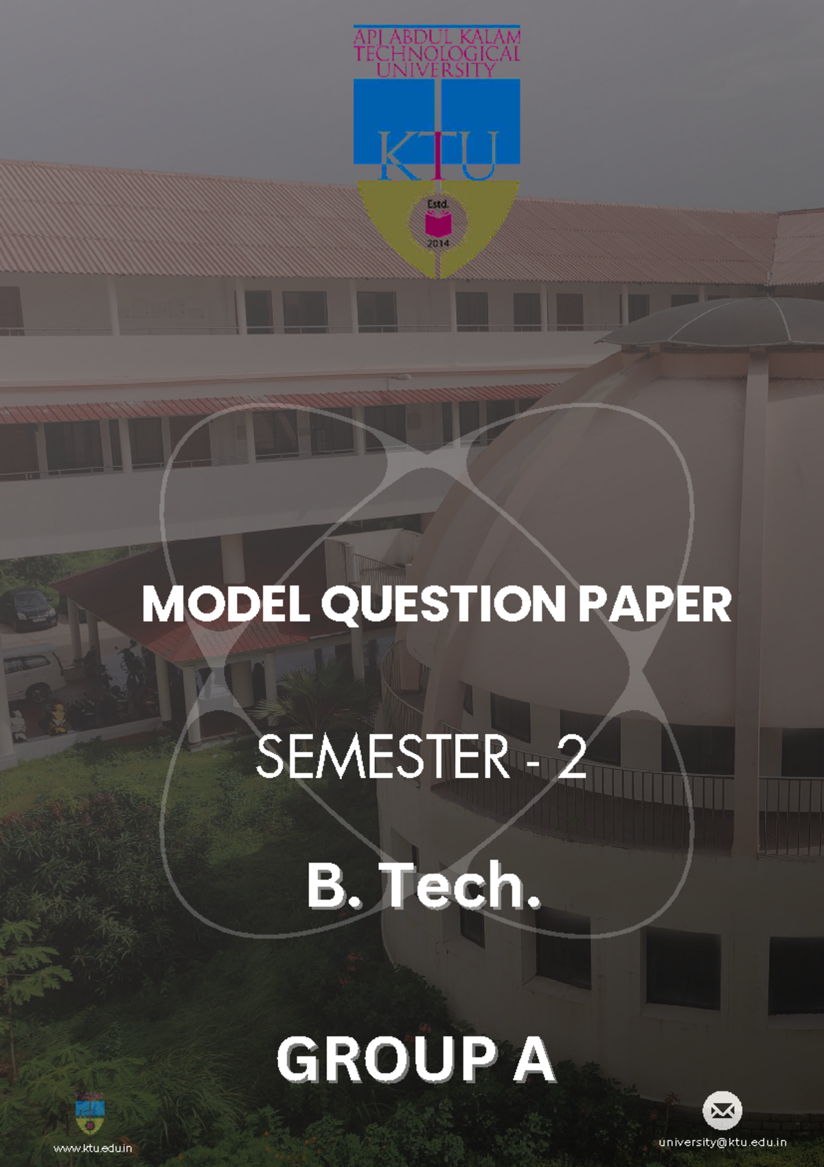 S2 Group A - Model Question Papers for GAMAT 201 & GXEST - Studocu