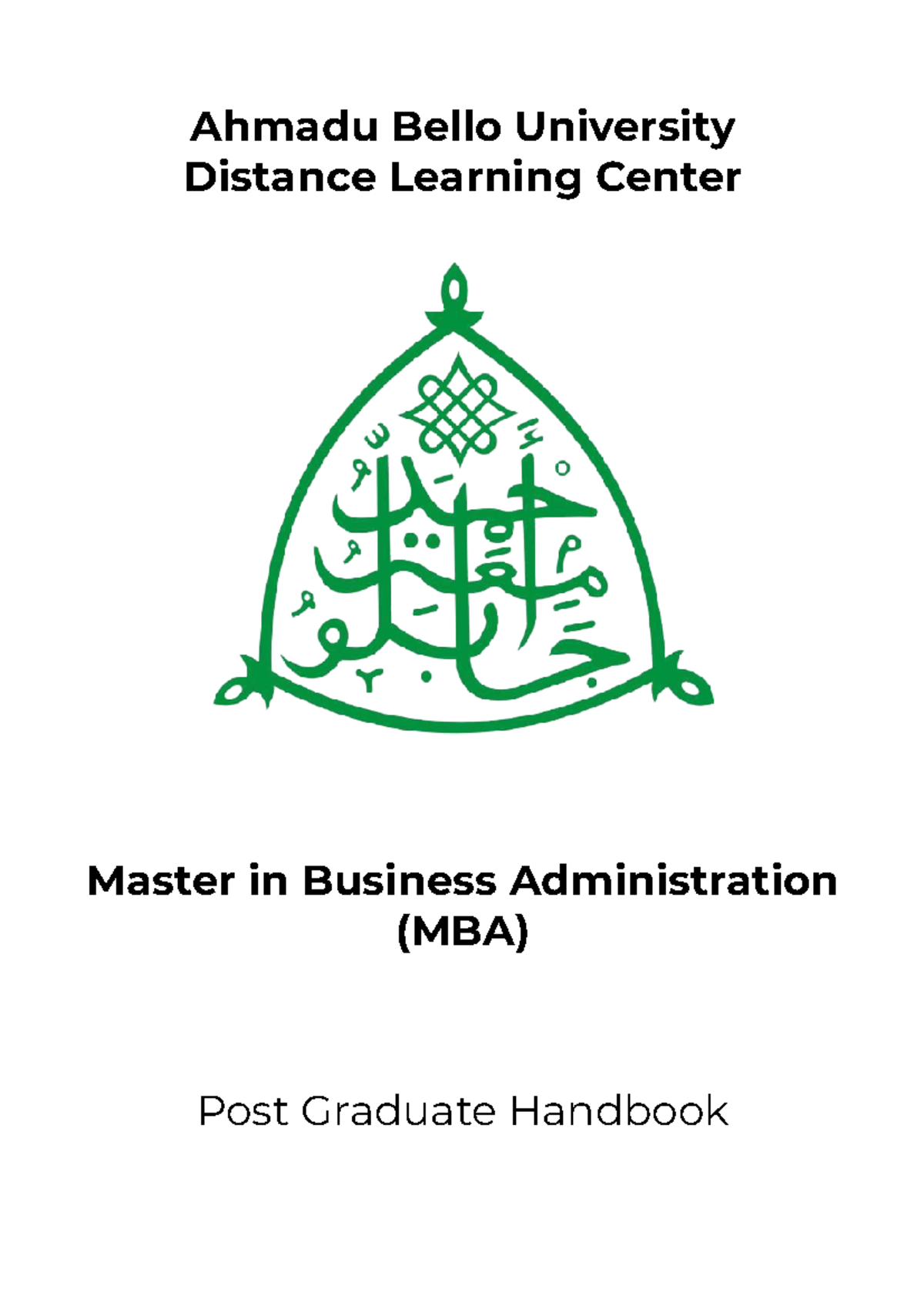 MBA Course Structure and Specializations Overview at ABU - Studocu