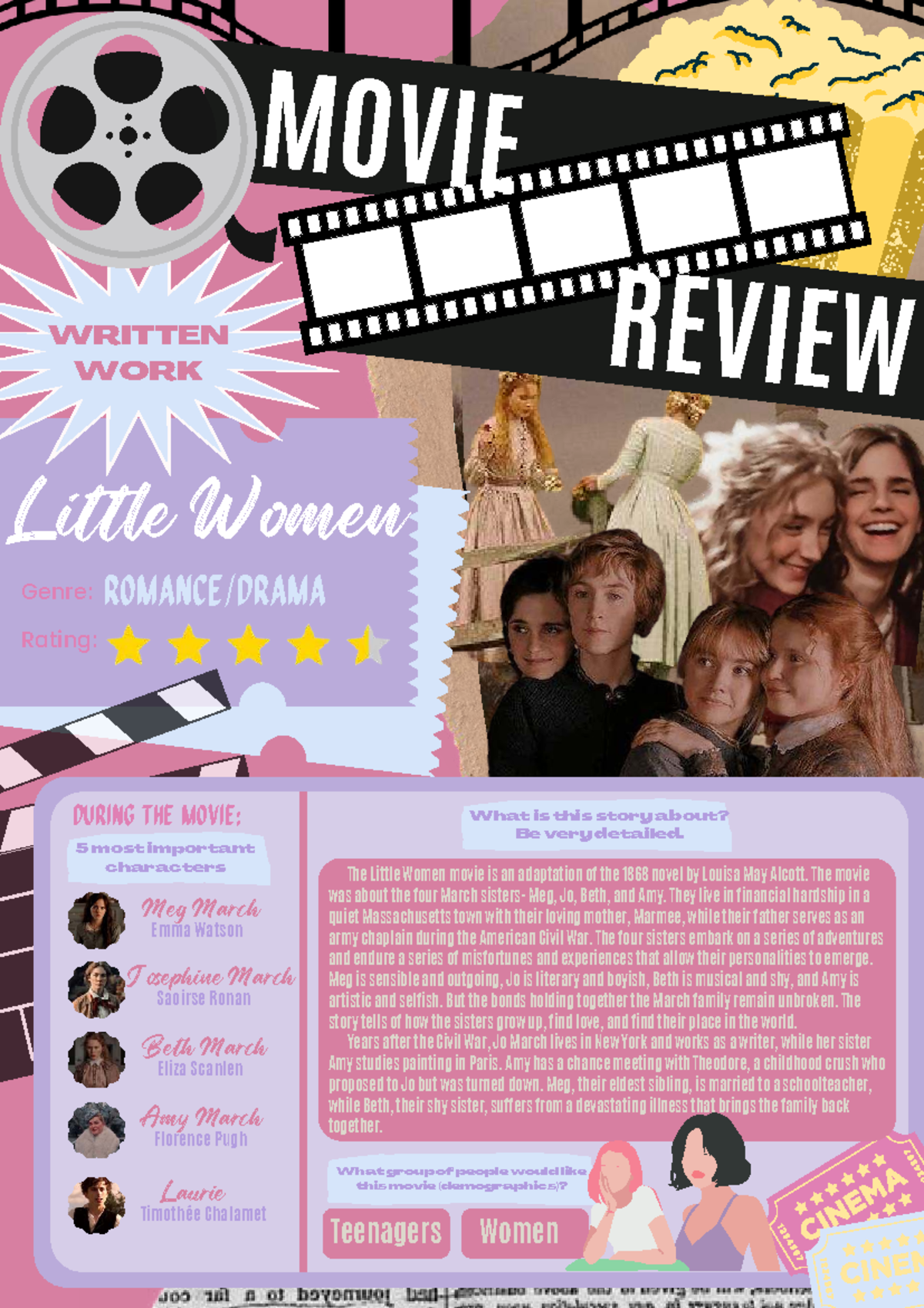 MOVIE REVIEW: Little Women (2019) - Character Analysis & Themes - Studocu