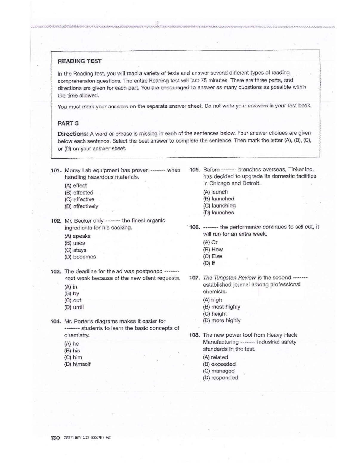P5 (t5-xc) - Reading Test Preparation Guide - Studocu