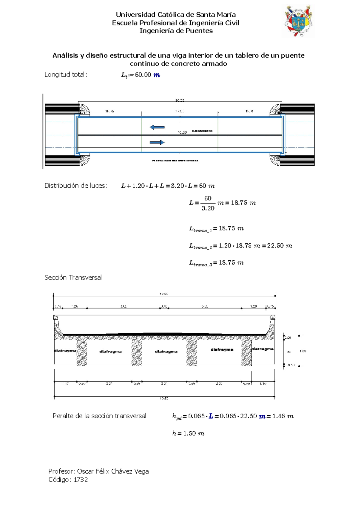 GUÍA: Análisis y Diseño de Puente Continuo LT60m - Ingeniería Civil ...
