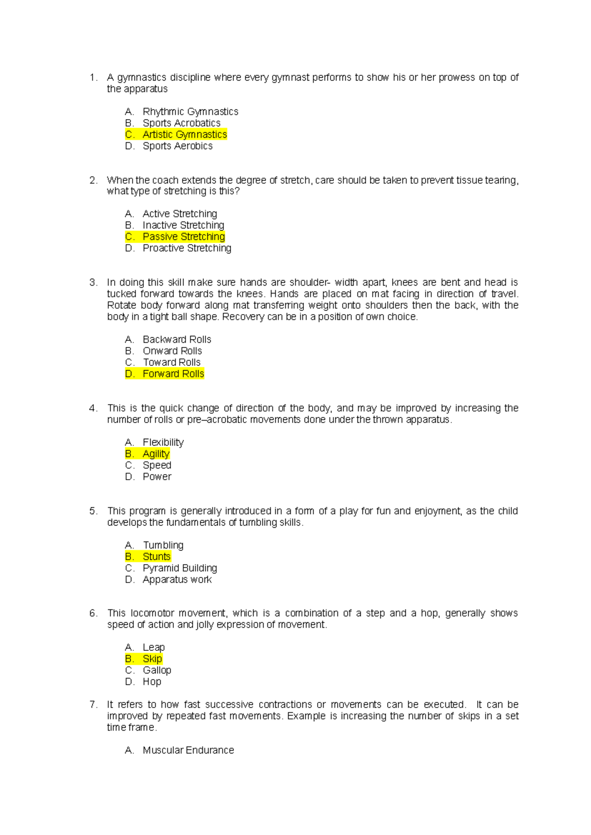 Gymnastic Tests - A gymnastics discipline where every gymnast performs ...