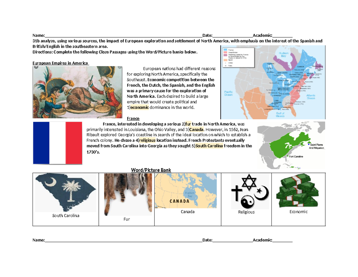 31b Reasons and Impact of European Exploration in North America - Studocu