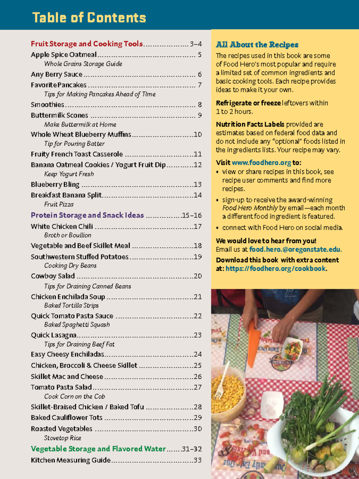 Nutrition recipe - Table of Contents All About the Recipes The recipes ...